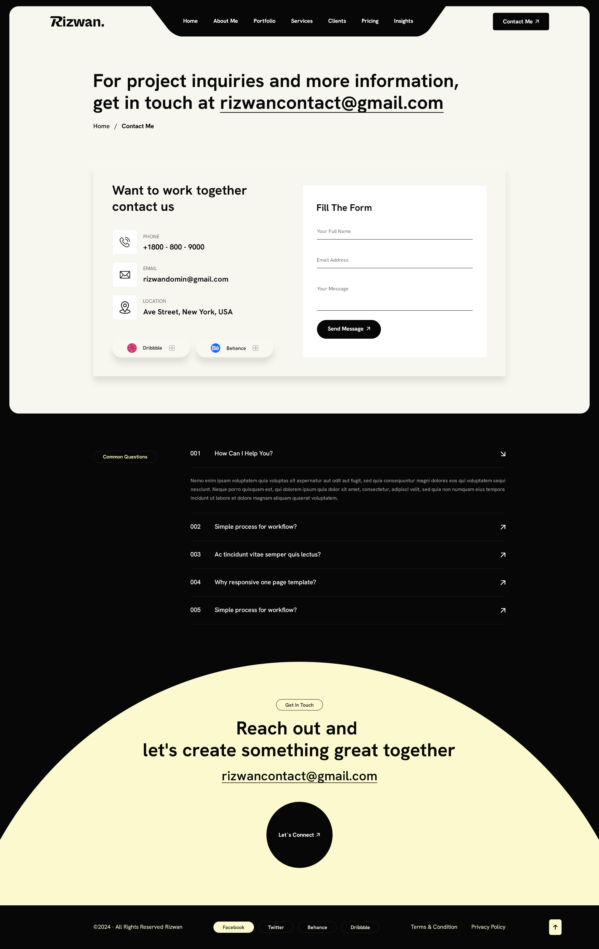 Rizwan - Personal Portfolio PSD Template by craftdzine | ThemeForest